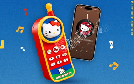 Retro Charm Meets Modern Tech: Hello Kitty Brick Cell Phone-Style Blue ...